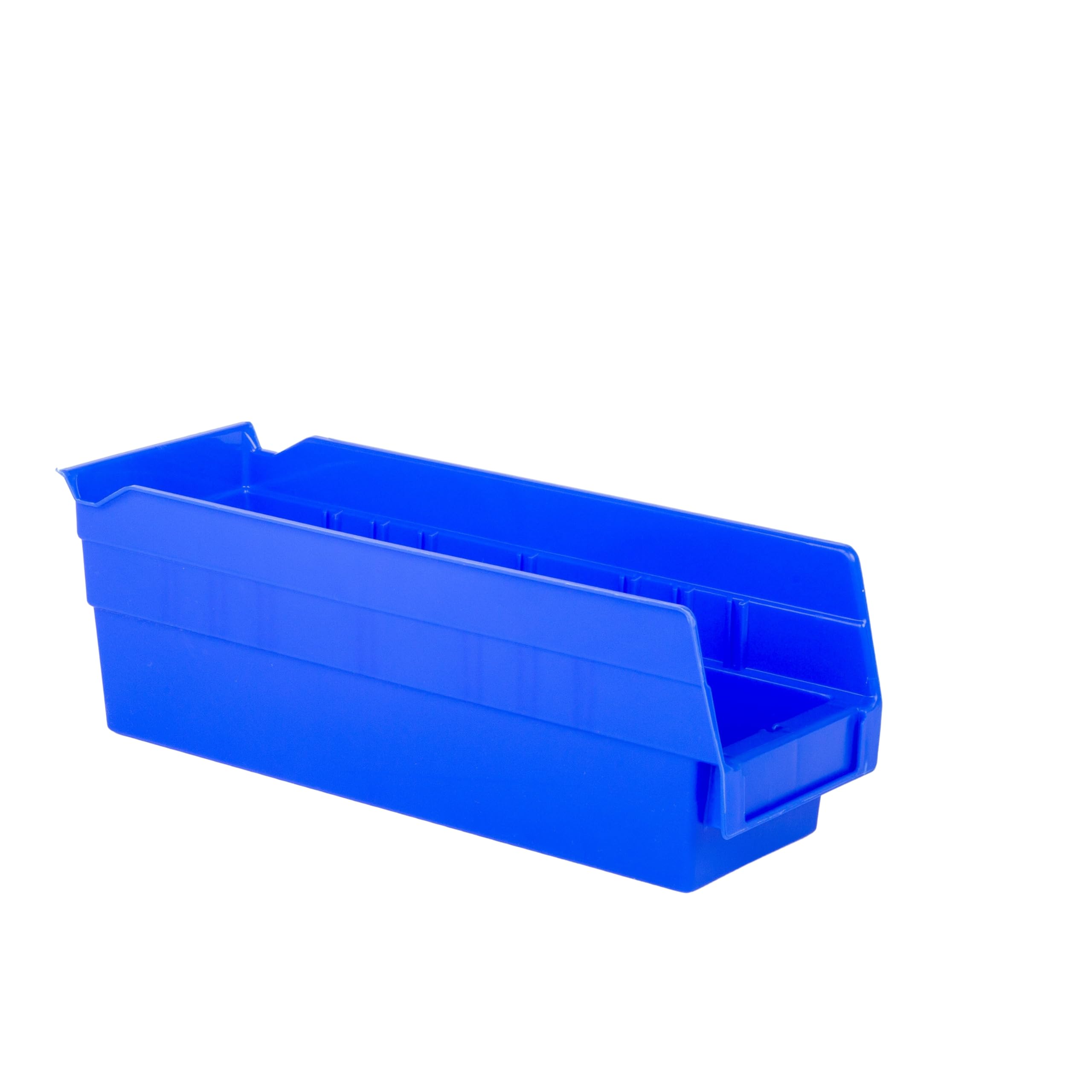 Hudson Exchange 12 x 4 x 4" Plastic Nesting Storage 12β Shelf Bin Container - 10 lb Capacity (Blue)