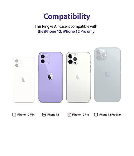 Ringke Air Shoulder Strap Compatible with iPhone 12 Case, Crossbody Neck Lanyard with Clear TPU Silicone Phone Cover for 6.1-inch (2020) - Clear