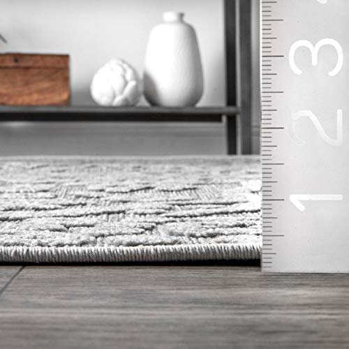 nuLOOM Indoor/Outdoor Contemporary Celestial Area Rug, 4x6, Grey