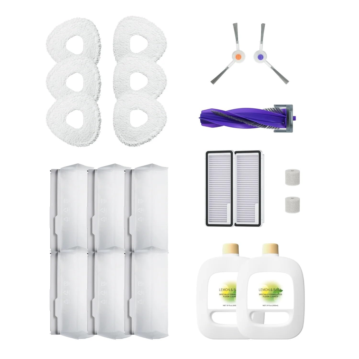 HUIFAHJ Floor Cleaner, Filter, Mop, Side Brush - Compatible with Narwal Freo X Ultra 01 - Accessory Kit(for Freo X Ultra 01)