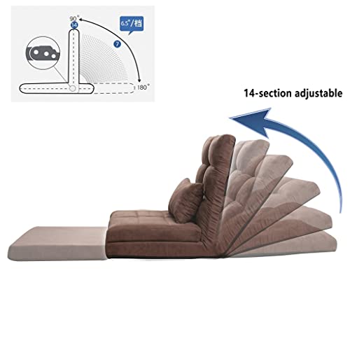 DOUBAO Fold Down Sofa Bed Adjustable Floor Couch Sofa Leisure Sofa Bed Convertible Upholstered Guest Sleeper