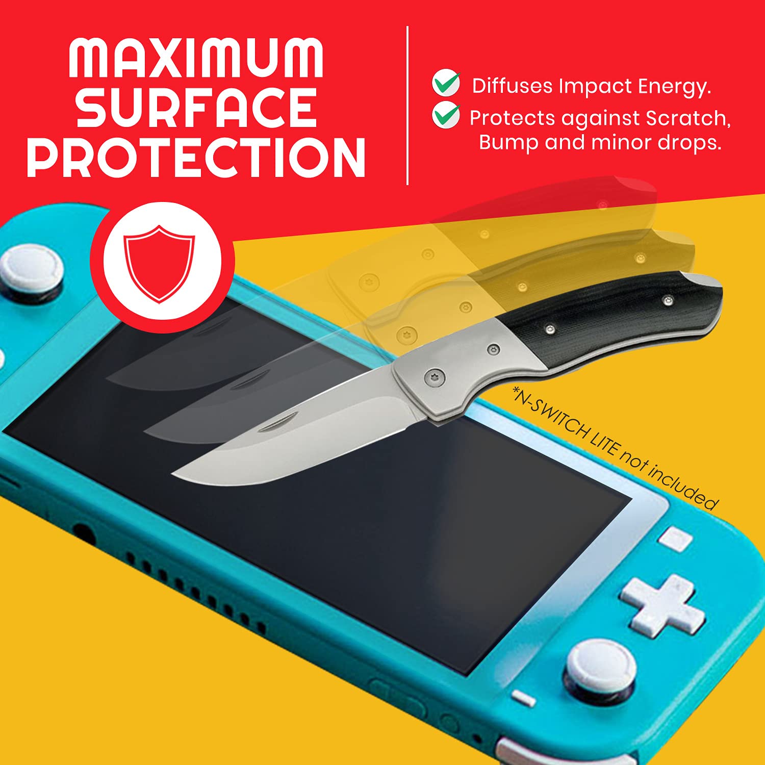 EVORETRO Screen Protector Compatible for Nintendo Switch Lite β Ultra Clear Heavy Duty Tempered Glass Protection Kit with High Accuracy Response and Premium Protection (2-Pack)