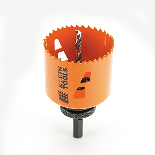 Klein Tools 31940 Bi-Metal Hole Saw for Steel Cutting, Heavy-Duty 2 1/2-Inch Hole Saw