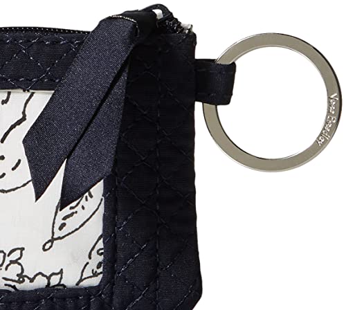 Vera Bradley Women's Microfiber Zip ID Case Wallet, Solid Navy, One Size