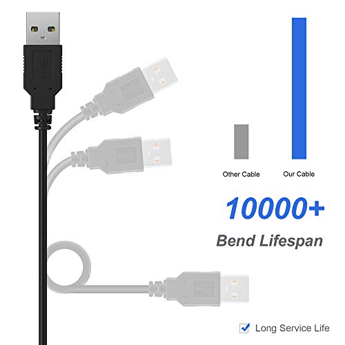 DSi USB Charger Cable Kit, DSi Charger Cable and Stylus Pen Compatible with Nintendo DSi, Play and Charge Power Charging Cord for DSi, with 3 Stylus