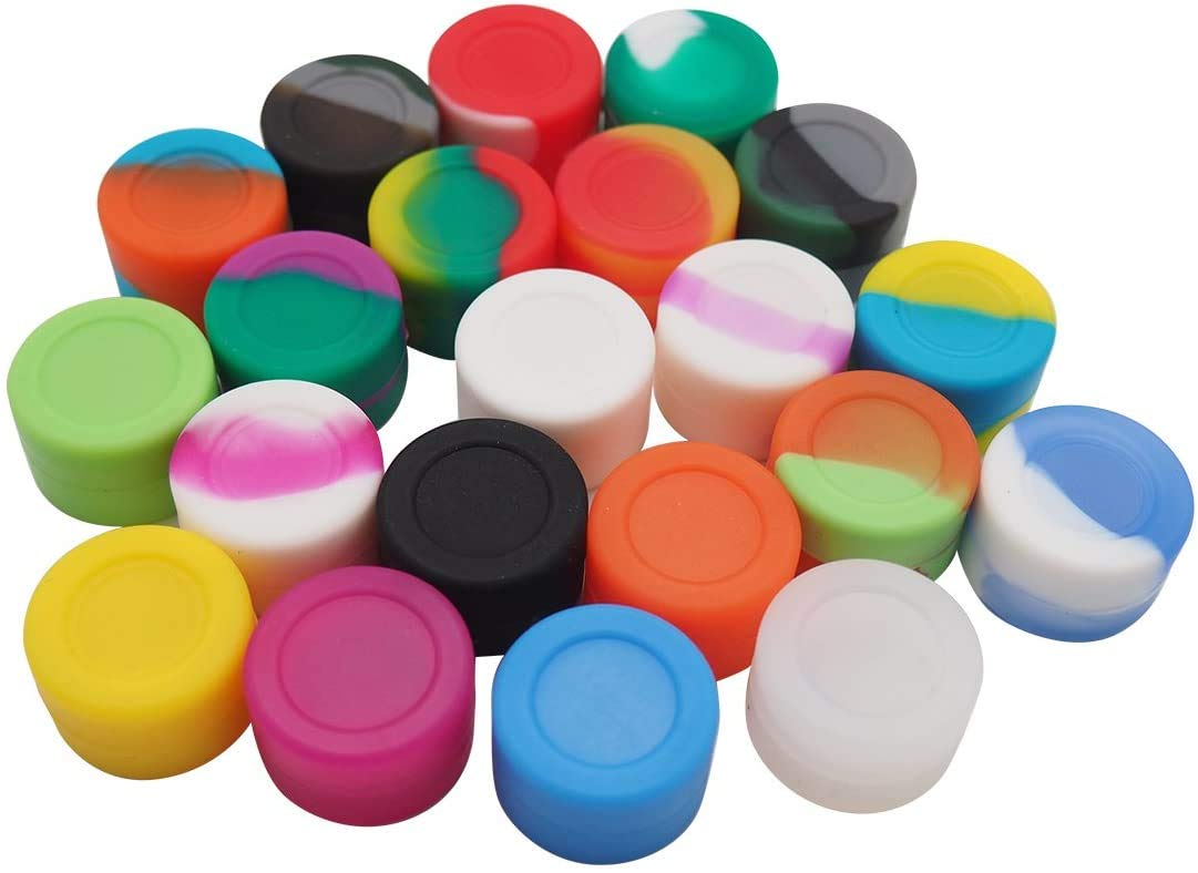 Gentcy Silicone 3ml Lots Silicone Container Box 18 colors 1000pcs