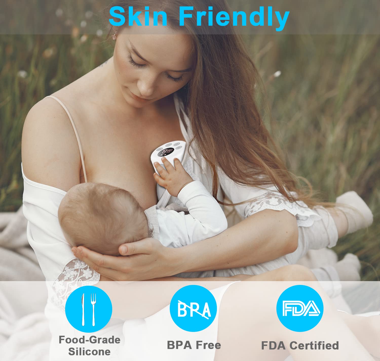 Luxlady Flange 27mm, Compatible with Wearable Breast Pump S9 / S12, Accessories Replacement Parts for Luxlady and Other Brands in Same Model, Flange 27mm, 2 Pack