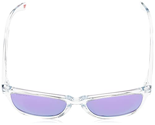 Oakley OO9013 Frogskins Square Sunglasses, Polished Clear/Prizm Violet, 55 mm