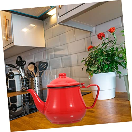 Hoement Enamel Kettle stovetop enamel teakettle whistling tea kettles whistle boiling kettle grease jug stove top water kettle enameled teakettle china teapot Turkey induction cooker