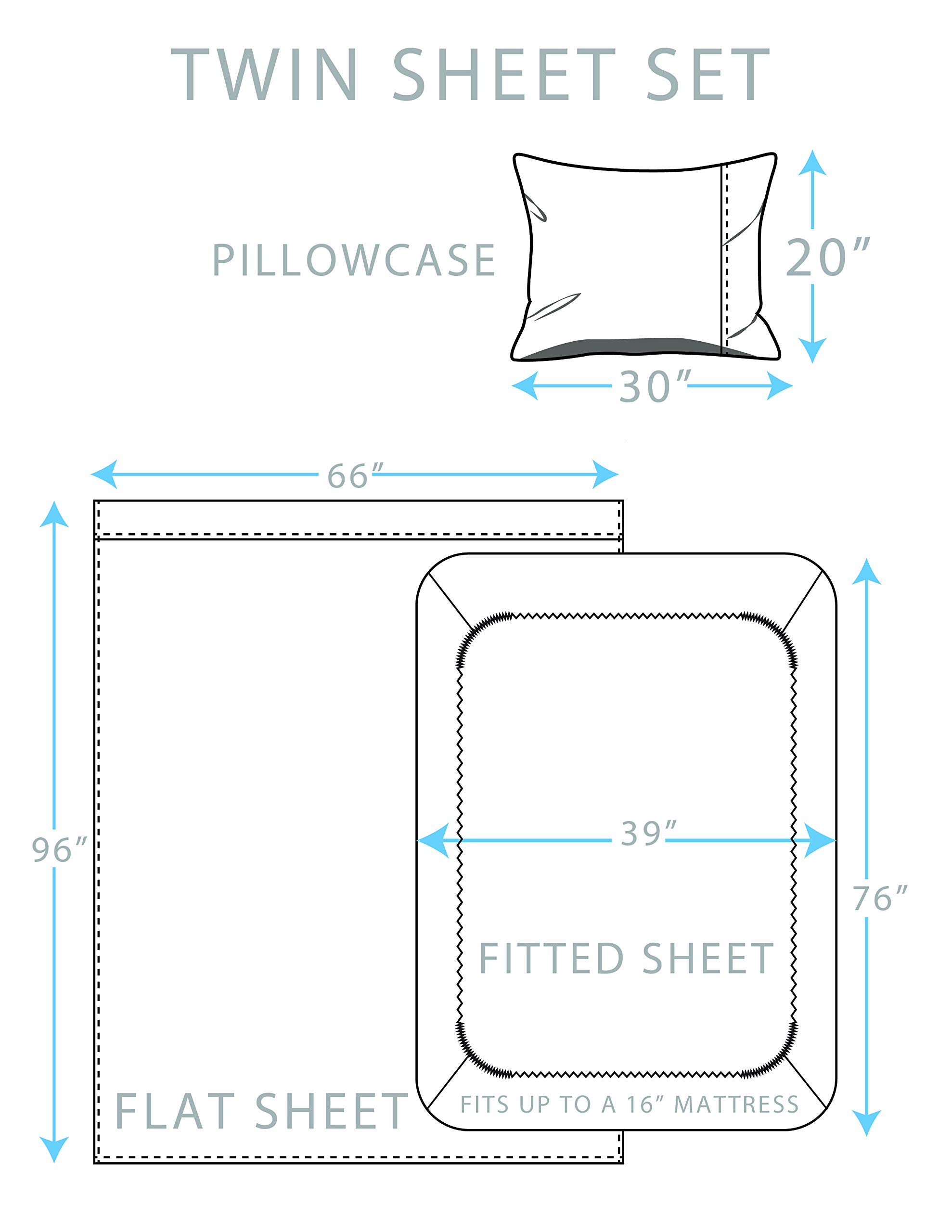 ROYALE LINENS Soft Tees Luxury Cotton Modal Jersey Knit Sheet Set, Chambray, Twin