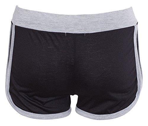 NOROZE Girls Kids Camo Brklyn Rose Print Hot Pants Shorts (5-6 Years, Brklyn Black)