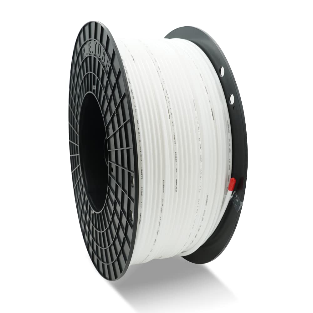 DMfit White LLDPE Tubing Tube (0.17" ID 1/4" OD) 1000 Feet per Reel, NSF/ANSI-51,61 Certificate