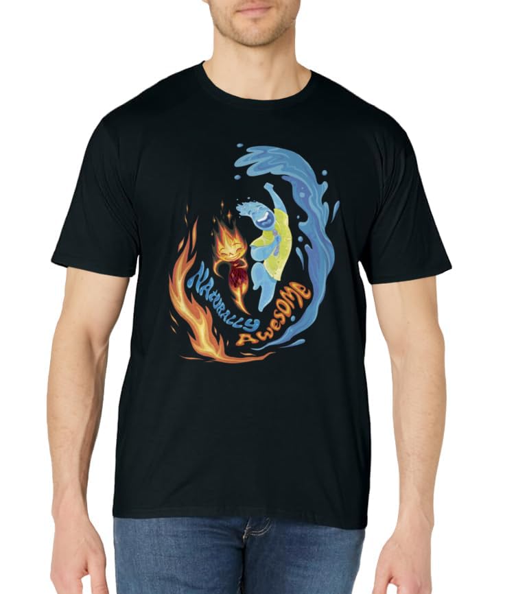 Disney Pixar Elemental Naturally Awesome Ember & Wade Shot T-Shirt