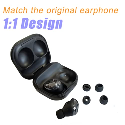 Luckvan Silicone Ear Tips for Galaxy Buds Pro Replacement Earbuds Tips for Galaxy Buds Pro Earbuds 6 Pairs LMS Black