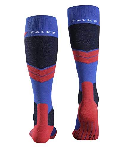 FALKE Men's SK4 Ski Socks, Merino Wool, Knee High, Light Cushion, Breathable Quick Dry, Winter Athletic Sock, Blue (Olympic 6940), 10.5-11.5, 1 Pair