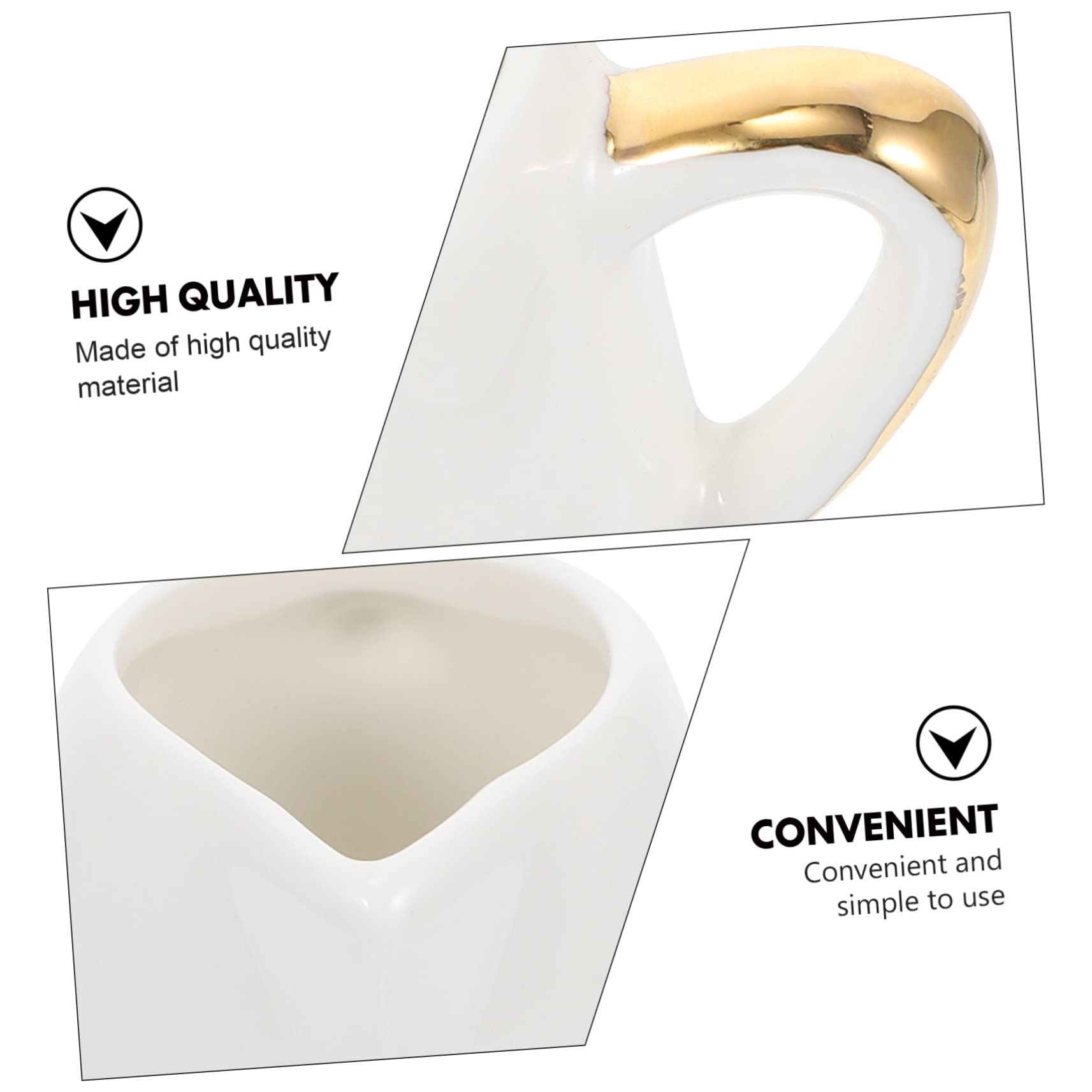 UPKOCH 1pc Milk Jug Cup Milk Creamer Pitcher Coffee Creamer Pitcher Ceramic Cream Jugs Porcelain Tea Cups Gravy Holder Soy Espresso Pot Ceramic Cup European Style Ceramics White Milk Foam