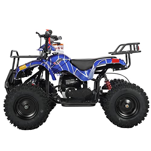 X-PRO Eagle 40cc ATV 4 Wheelers 40cc ATV Quads Quad with 6β Tires (Spider Blue)