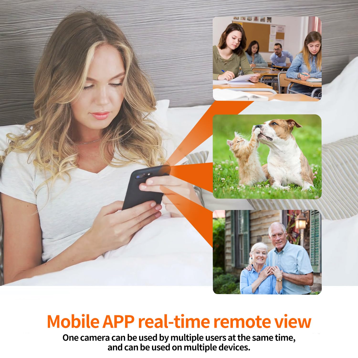 cuoum Spy Camera WiFi Hidden Camera, Mini Wireless Hidden Camera with Video,1080P FHD Surveillance Camera with Night Vision and AI Motion Detection with App for Cellphone for Home, Office, Outdoor