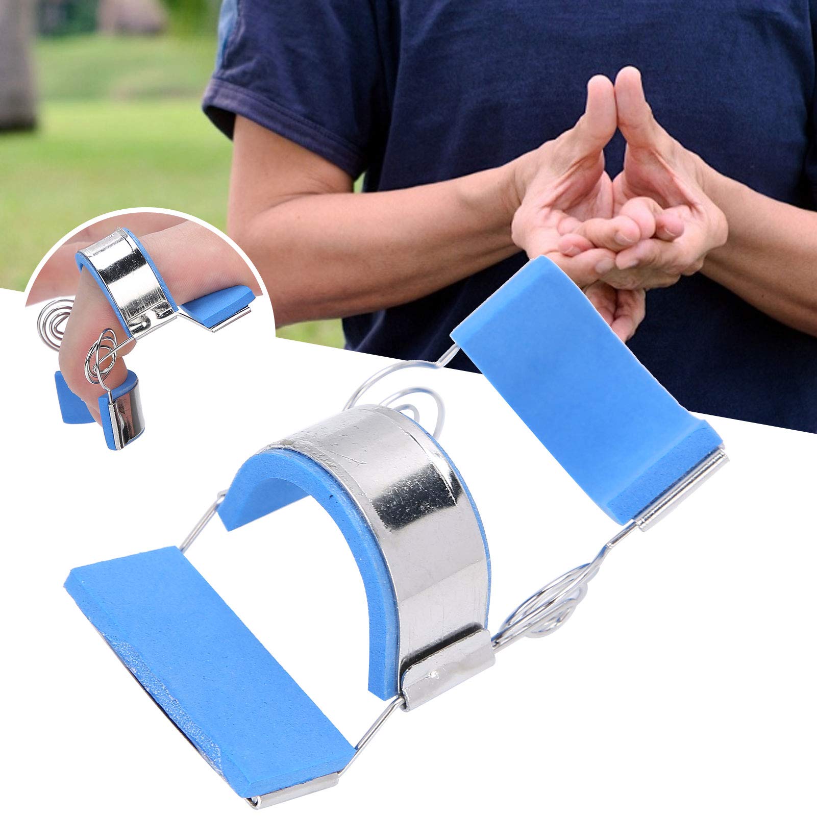 Finger Joint Support, Finger Rehabilitation Trainer Adjustable Finger Straightener, for Finger Injury Finger Bent Finger Sprain(L)