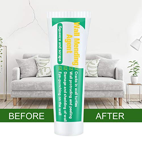 Wall Repair Cream with Scraper - Wall Surface Crack Sealers Filler Universal White Wall Mending Agent - Mildew and Waterproof Restorer - DIY Remove Wall Graffiti Repair Tool - Household Tool (2)
