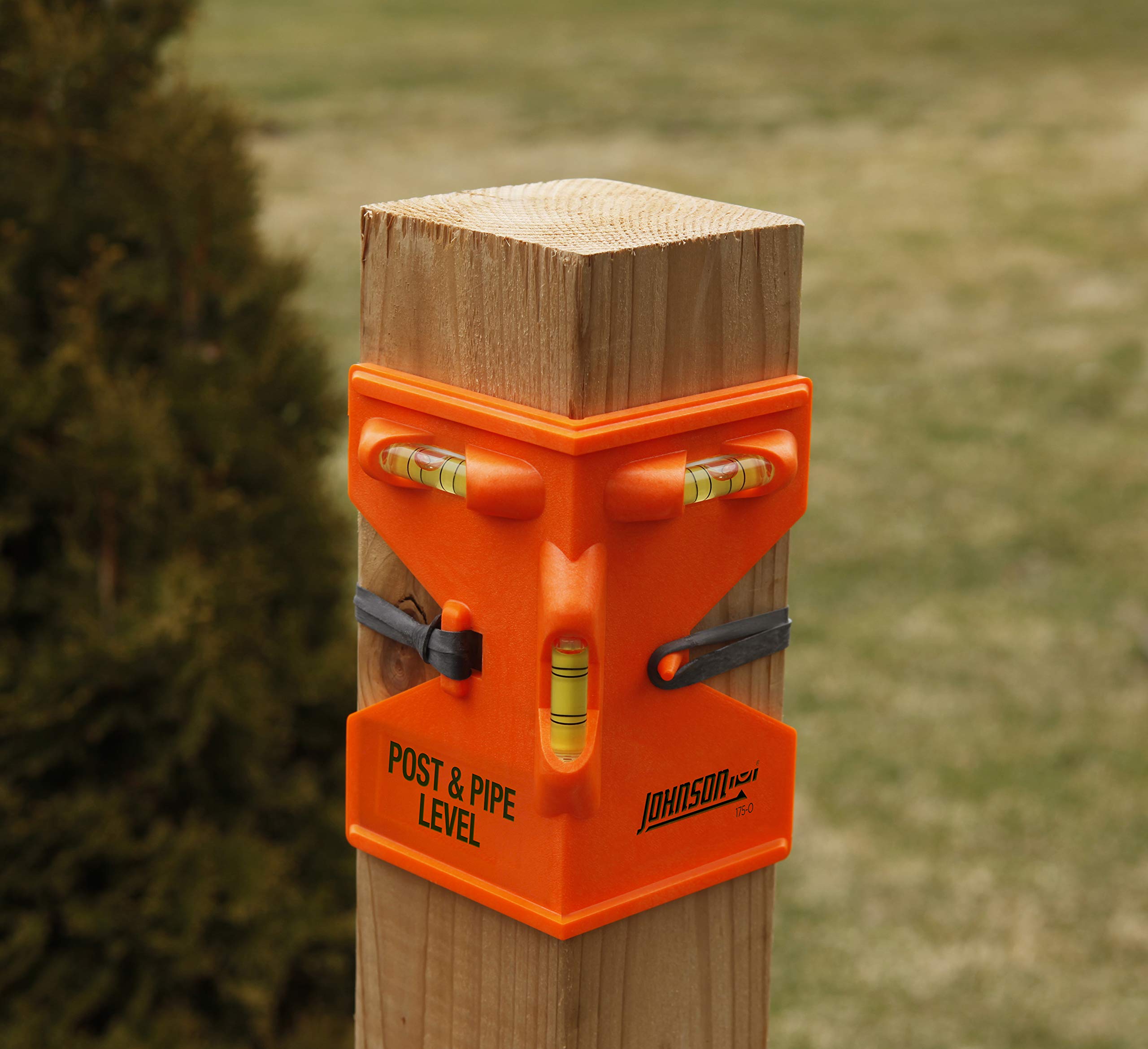 Johnson Level & Tool 175-O Orange Post & Pipe Level, 4" x 5" x 9", Orange, 1 Level
