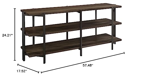 Sauder North Avenue Credenza, for TVs up to 54", Smoked Oak Finish