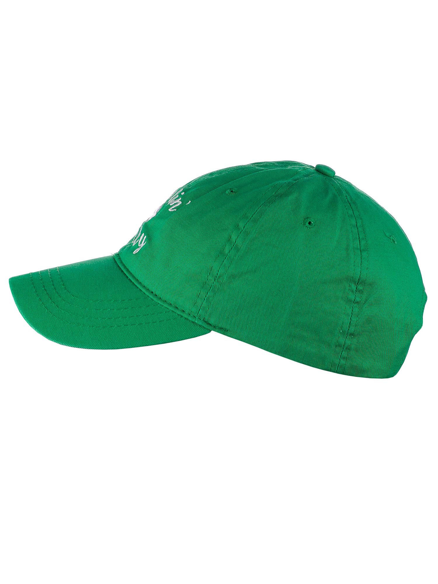 D&Y St. Patrick's Day Embroidered Quote Lucky Clover Low Profile Baseball Cap, Lucky, Green