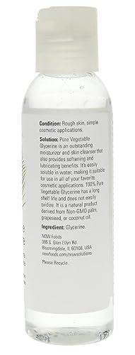 NOW Solutions, Vegetable Glycerin, 100% Pure, Versatile Skin Care, Softening and Moisturizing, 4-Ounce