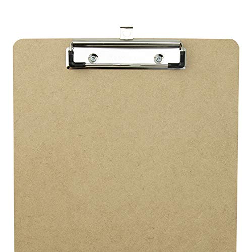 Saunders US-Works 05512 Recycled Hardboard Clipboard -Â Brown, Letter Size Writing Board with Low Profile Clip