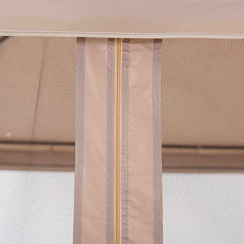 Sunjoy 10'x10' Hampton Softtop Steel Gazebo with Netting