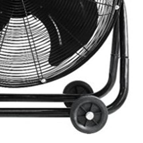 Lifesmart FGD-24Y 24 Inch Recirculating Floor Fan with Adjustable Pitch, 3 Speed Settings, 2 Caster Wheels, and Non-Slip Rubber Feet, Black