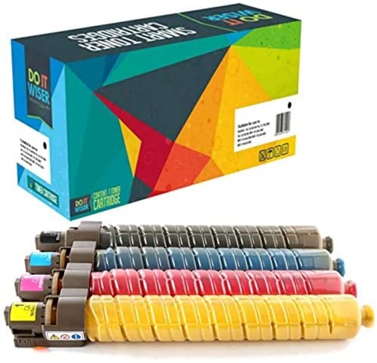 Do it Wiser Compatible Printer Toner Cartridge Replacement for Ricoh MP C305 MP C305SPF MP C305SP - 841621 841591 841592 841593 (4 Pack)
