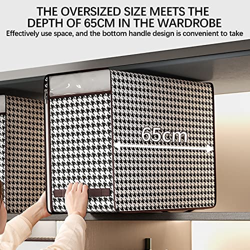 Leutsin Household Visual Clothes Storage Bag, Wardrobe Sorting Storage Box, Winter Quilt Storage Box, Toy Storage Box for Kids, 3 Sizes Practical Storage Box (Super size)