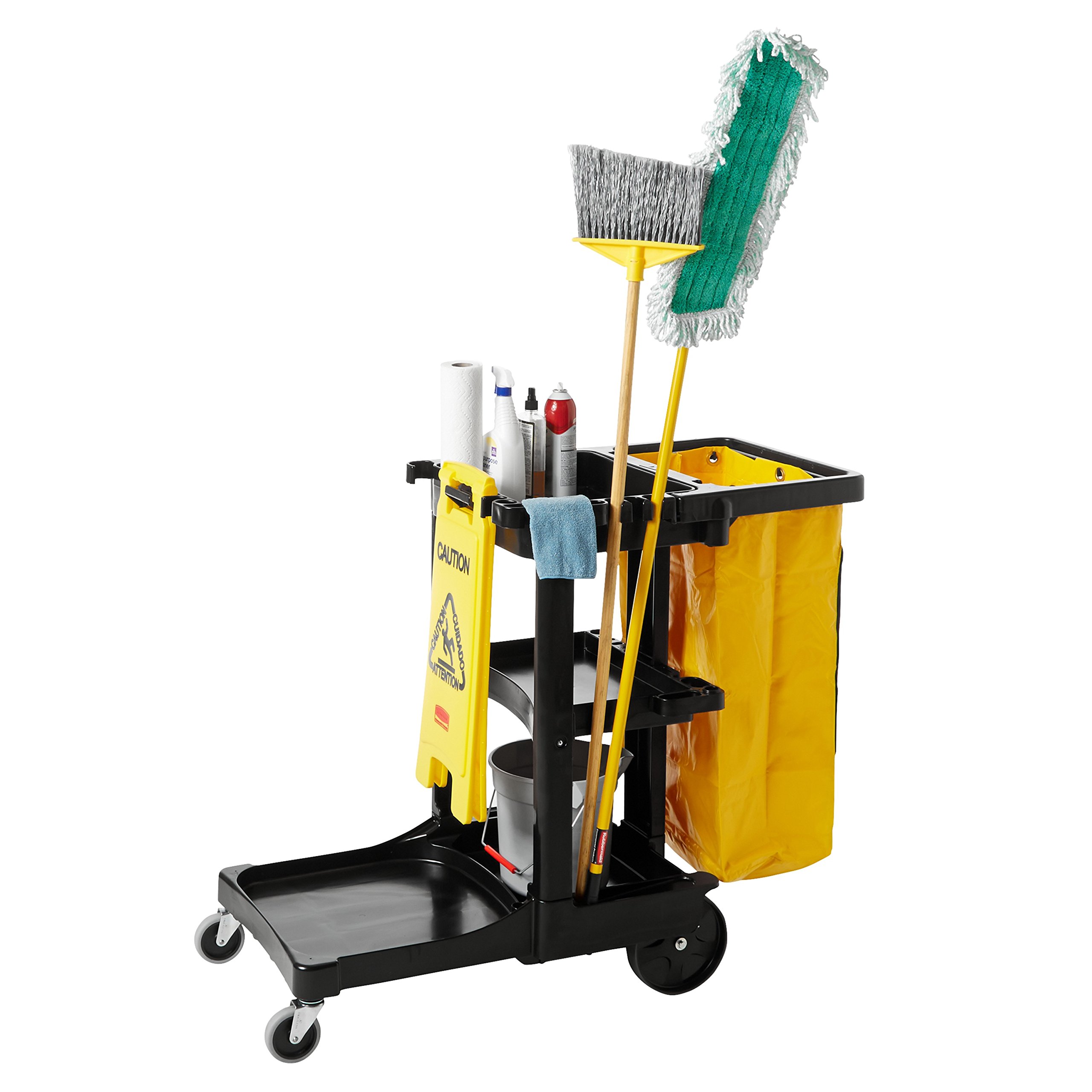 Rubbermaid Commercial Products Standard Quick-Connect Steel Mop Handle, 52-Inch, Yellow, Compatible with Rubbermaid Quick-Connect Mop Frames and Dusters for Floor Cleaning
