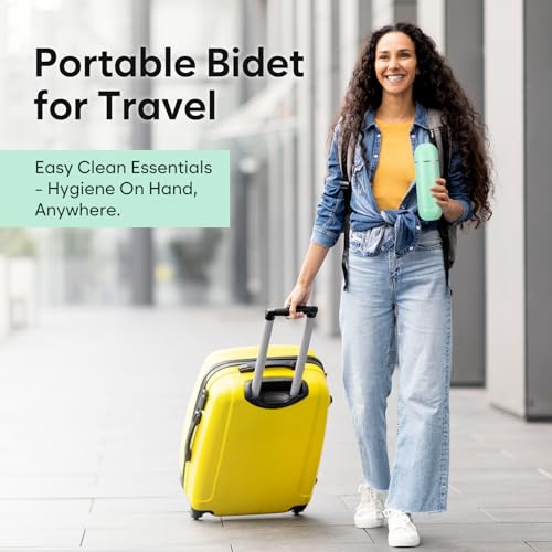 Easy@Home Portable Bidet for Travel: Peri Bottle for Postpartum Care - Handheld Sprayer for Women & Men | 380ml(12.8oz) Large Personal Hygiene Cleaning Bottle | EPB-01 Green