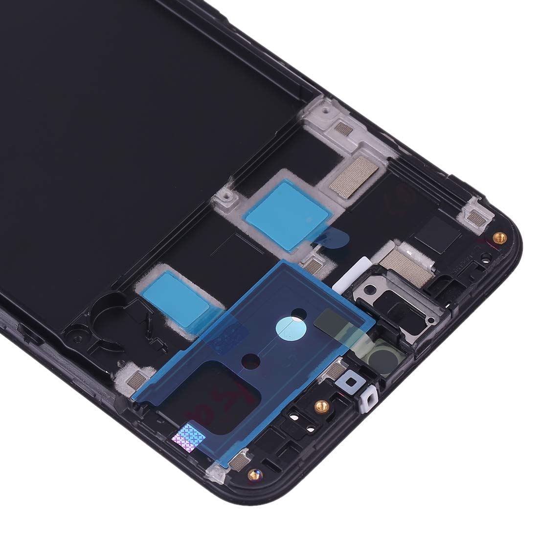 for Galaxy A20 SM-A205F/DS, A205FN, A205GN/DS, A205YN, A205G/DS Front Housing LCD Frame Bezel Plate (Black)