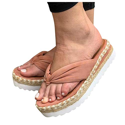 FASDNENDYS Toe Weave Breathable Flat Slip-On Sandals Open Women's Summer Beach Shoes Women's sandals Heel Slides for Women