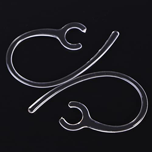 Mikikit Ear Hook 10pcs Hook Clamps HEA Universal for Ear Single Large Black Hanging Shape Replacement Earphone Clamp .mmrandom Color Clip Clear Small Headset Ear Clips