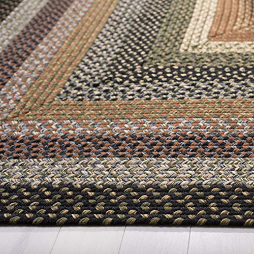 SAFAVIEH Braided Collection 4' x 6' Multi BRD308A Handmade Country Cottage Reversible Area Rug