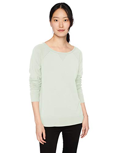 Daily Ritual Women's Oversized Terry Cotton and Modal High-Low Sweatshirt, Light Green, XX-Large