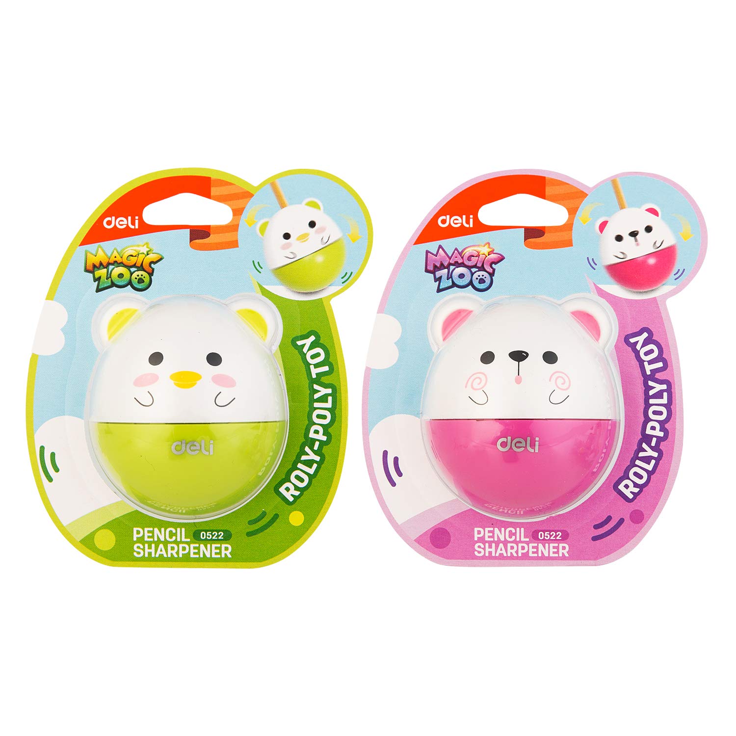 Deli Pencil Sharpener, Manual Pencil Sharpener, Handheld Pencil Sharpeners, Perfect for Kids & Students, Random Color, Tumbler Shape