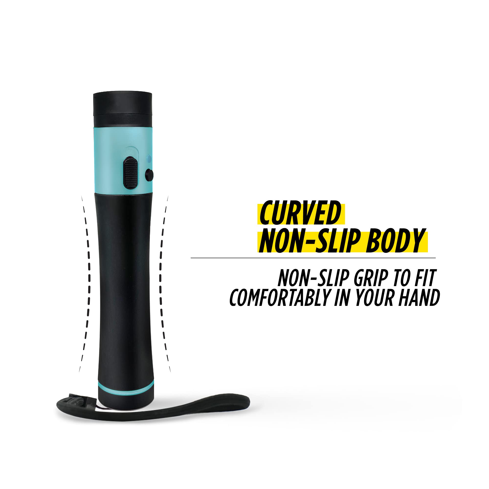 Guard Dog T-10000 Stun Gun Flashlight, Rechargeable with Safety Pin, Car Charger Included, Wrist Strap