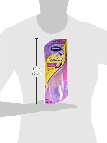 Dr. Scholl's For Her Comfort Massaging Insoles with Clear Massaging Gel, Women's Size 6-10, 1-Pair Packages (Pack of 3)