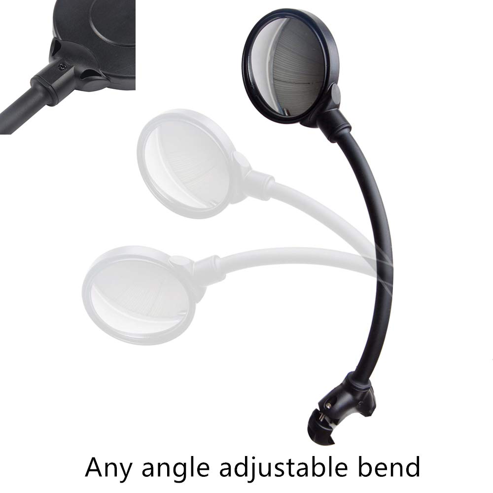 Diniiko 2 Pack Bike Rear View Mirror Bicycle Blindsight Multi Wide Angle Adjustable Shockproof Billet Aluminum Universal Mirror for Mountain Bike Road Bicycle Electric Bike Motorcycle