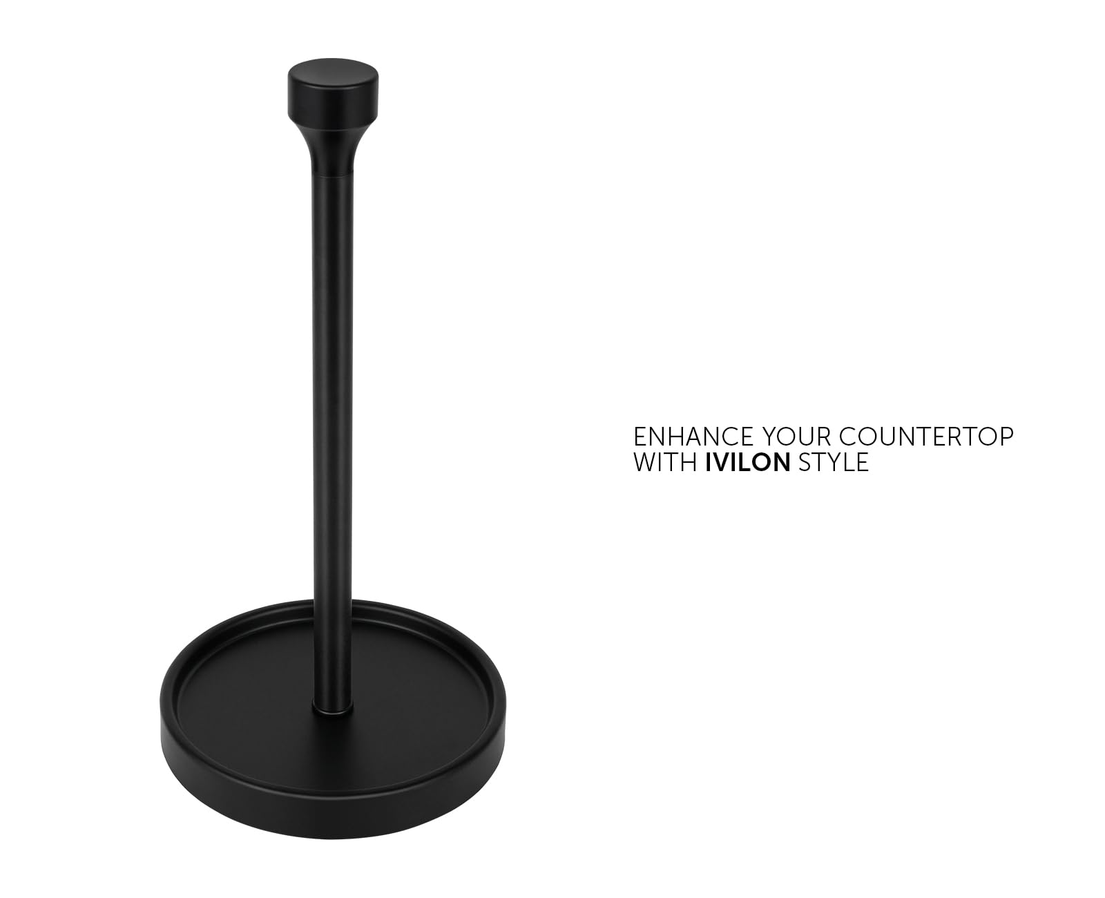 Ivilon Countertop Paper Towel Holder - Modern Bell End Minimalist Design - Color Warm Gold