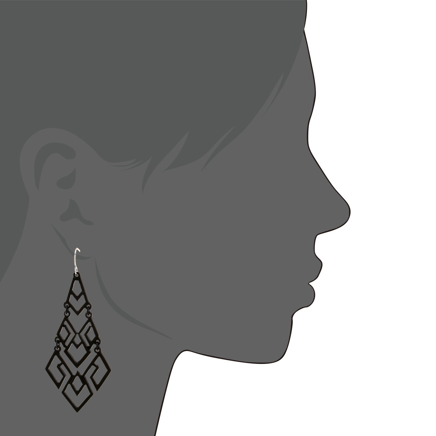 D EXCEED Women's Chandelier Drop Earrings Gift Wrapped Fashion Gold Cutout Tiered Dangle Drop Earrings Gold