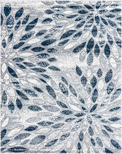 Rugs.com Charleston Collection Rug β 8' x 10' Gray Low-Pile Rug Perfect for Living Rooms, Large Dining Rooms, Open Floorplans