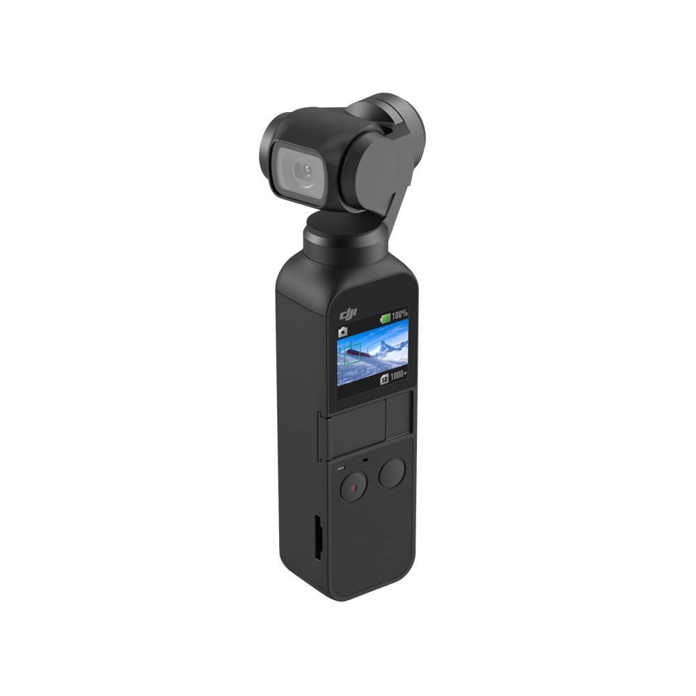 DJI Osmo Pocket Handheld 3 Axis Gimbal Stabilizer with Integrated Camera, Starter Bundle with Tripod, PolarPro Mount, Cradle, 64GB microSD Card, Case, Cloth