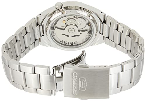 Seiko Men's 5' Japanese Automatic Stainless Steel Casual Watch, Color: Black dial (Model: SNK617)