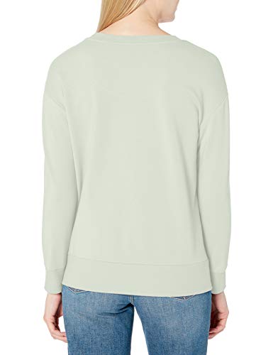 Daily Ritual Women's Terry Cotton and Modal Oversized-Fit Long-Sleeve Crewneck Sweatshirt, Light Green, X-Large
